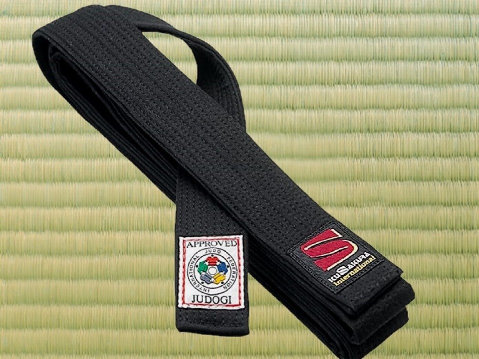 Black Belt Kusakura Judo Kuro obi Made in Japan IJF Official Patch ...