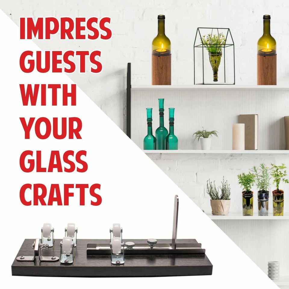 Glass Bottle Cutter Craft Kit, Durable Wine Bottle Cutter, Complete DIY ...