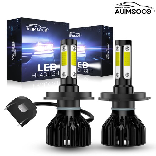 2x 4-Side 9003/H4 LED Headlight Hi-Low Bulbs White For Honda Element ...