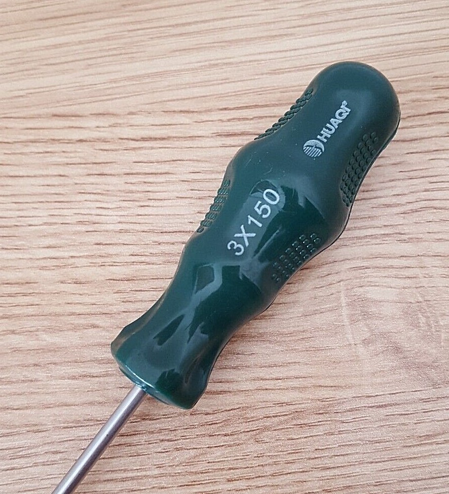 2pc Long Thin Flat Head Slotted Screwdriver Set Magnetic Tip Grip ...