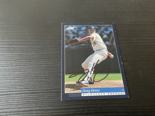 Autographed Signed 1994 Score #119 Doug Henry Milwaukee Brewers Tough ...