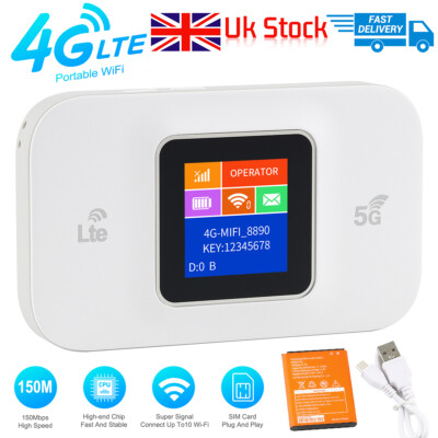 Unlocked 4G Mobile Broadband WiFi Wireless Router Portable MiFi Hotspot ...