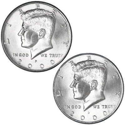 2000 P D Kennedy Half Dollar BU 2 Coin Year Set | eBay