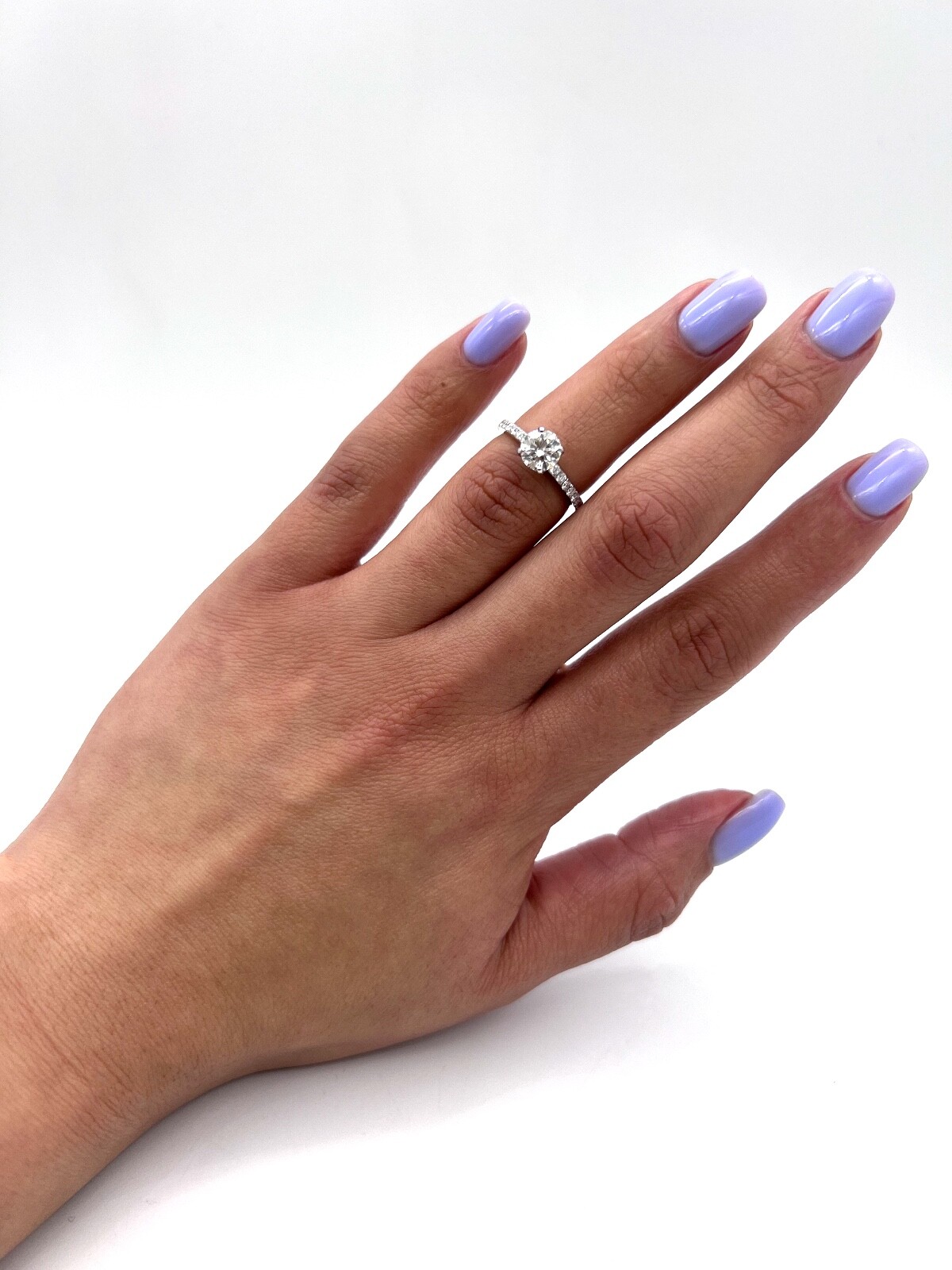 Platinum Engagement Ring 1.00CT GIA Certified Natural Diamond Retail ...