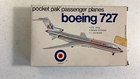 Entex Pocket Pak 1/360 American Airlines Boeing 727 Passenger Plane ...