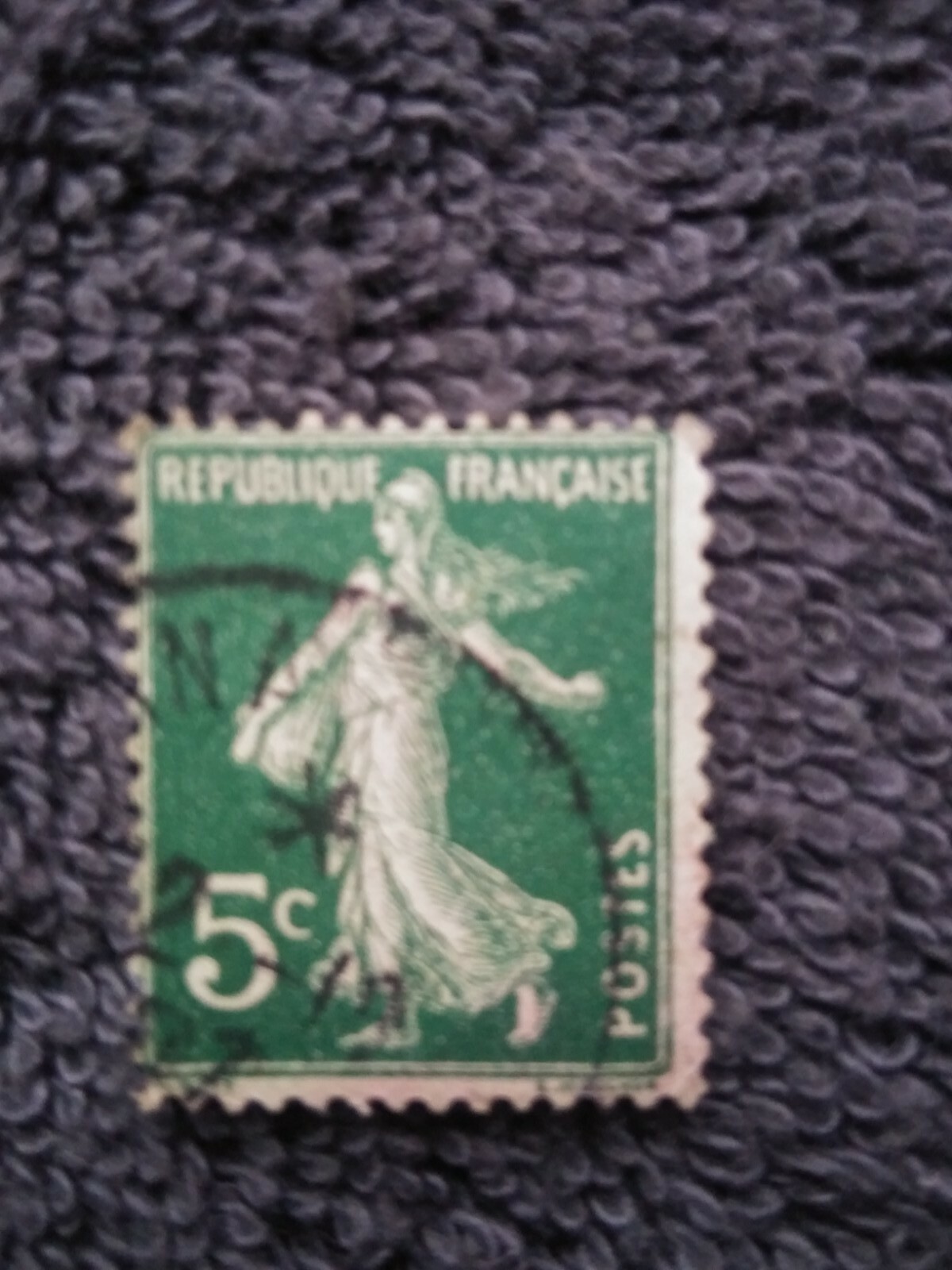 Rare Stamp from France, 5C Sower, Green, Republique Francaise | eBay