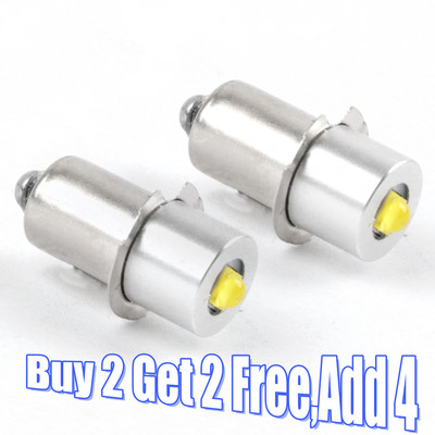 Upgrade LED Flashlight Bulb 3V 4.5V 6V White P13.5S Base Bulbs Torch ...