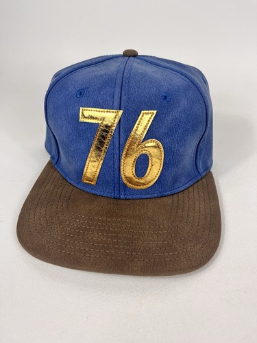 Fallout Vault 76 Snapback Faux Leather Hat Baseball Cap Bethesda Video ...