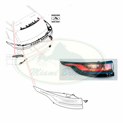 Land Rover Range Rover Velar Tail Light LED Left LR111109 LH Oem2018 ...