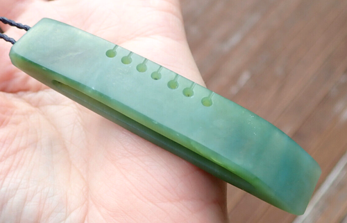 UNIQUE DALLAS CROMBIE NZ BLUE INANGA POUNAMU JADE GREENSTONE MAORI ...