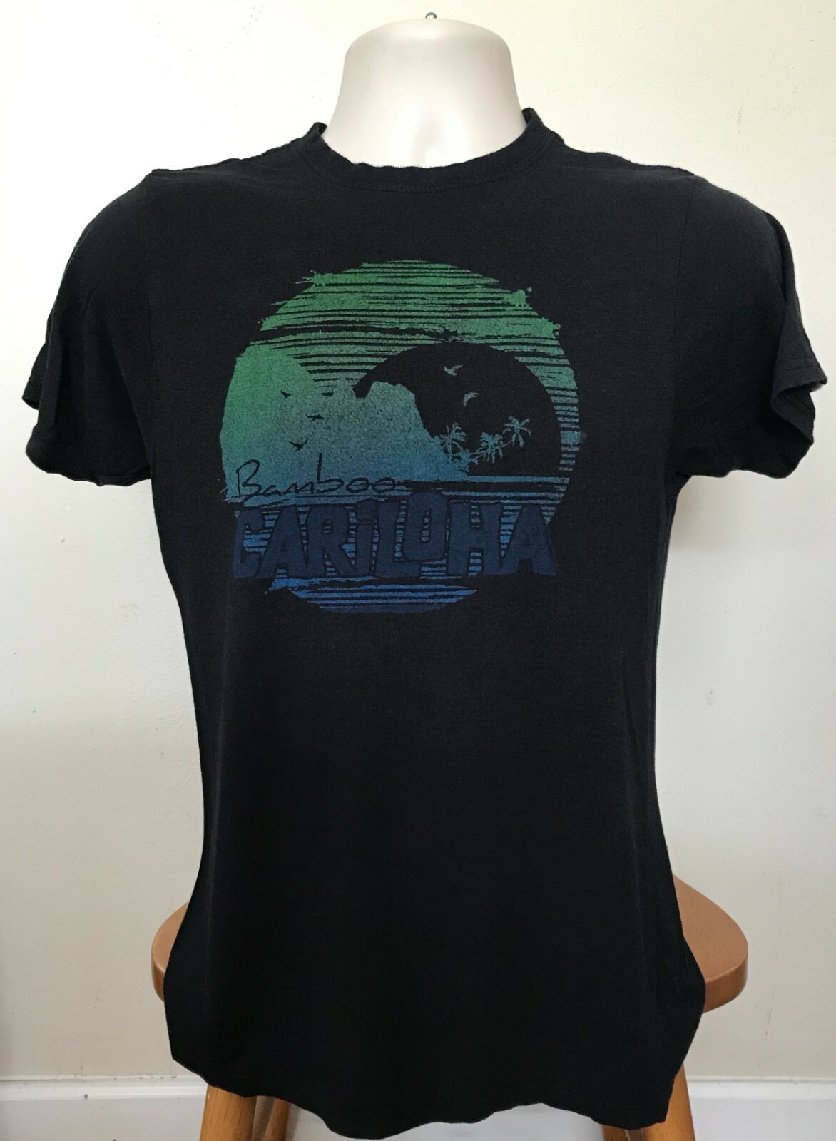 CARILOHA Bamboo T shirts Adult Small Slender Hawaii Black T shirt | eBay