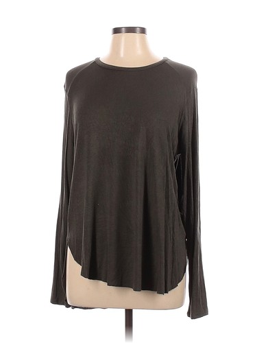 Halogen Women Brown Long Sleeve T-Shirt L | eBay