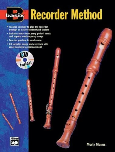 ALFRED BASIX RECORDER METHOD MUSIC BOOK WITH CD INCLUDES MUSIC FROM ...