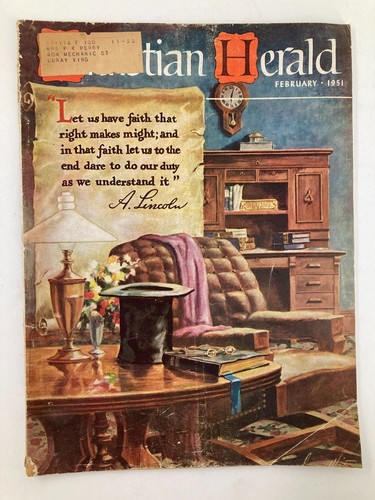 VTG Christian Herald Magazine February 1951 Abraham Lincoln Quote | eBay