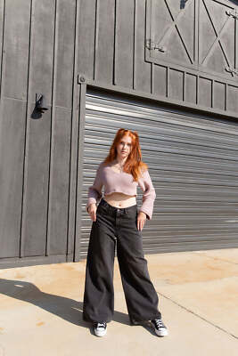 LEVIS XL Flood Super Wide Flare Leg Relaxed Slouchy Black LEVIS XL Flood Super Wide Flare Leg Relaxed Slouchy Black