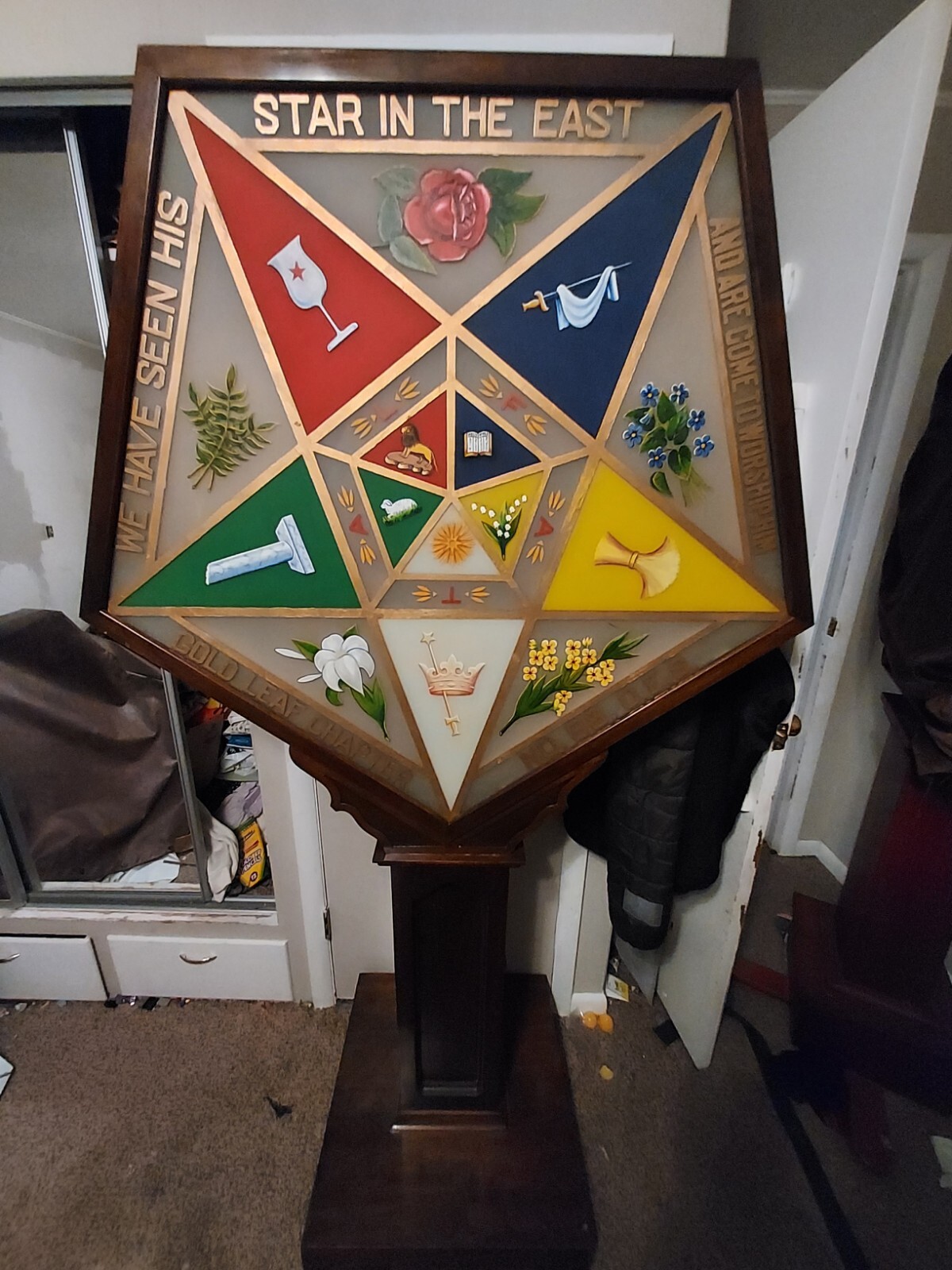 ORDER OF THE EASTERN STAR LIGHT SIGN SIGNET VINTAGE FREEMASON MASONIC ...