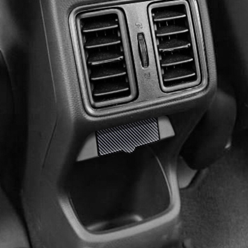 Car Carbon Fiber Rear USB Port Air Outlet Vent Trim Panel Cover for ...