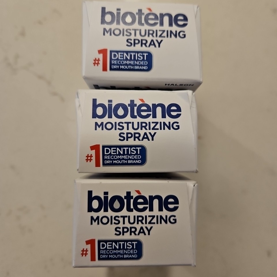 Biotene Dry Mouth Moisturizing Spray Alcohol Free Breath Freshener X3 ...