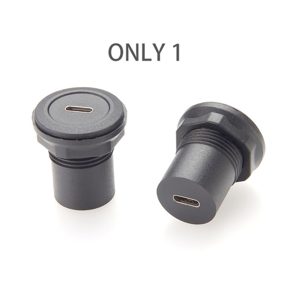 22mm USB Connector USB C Jack to USB C Jack Round Panel Mount Adapter ...