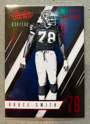 2016 Panini Absolute Football #102 Bruce Smith /100 Red Spectrum ...