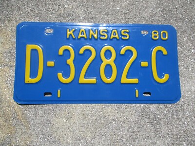 Kansas 1980 Dealer license plate # 3282 | eBay