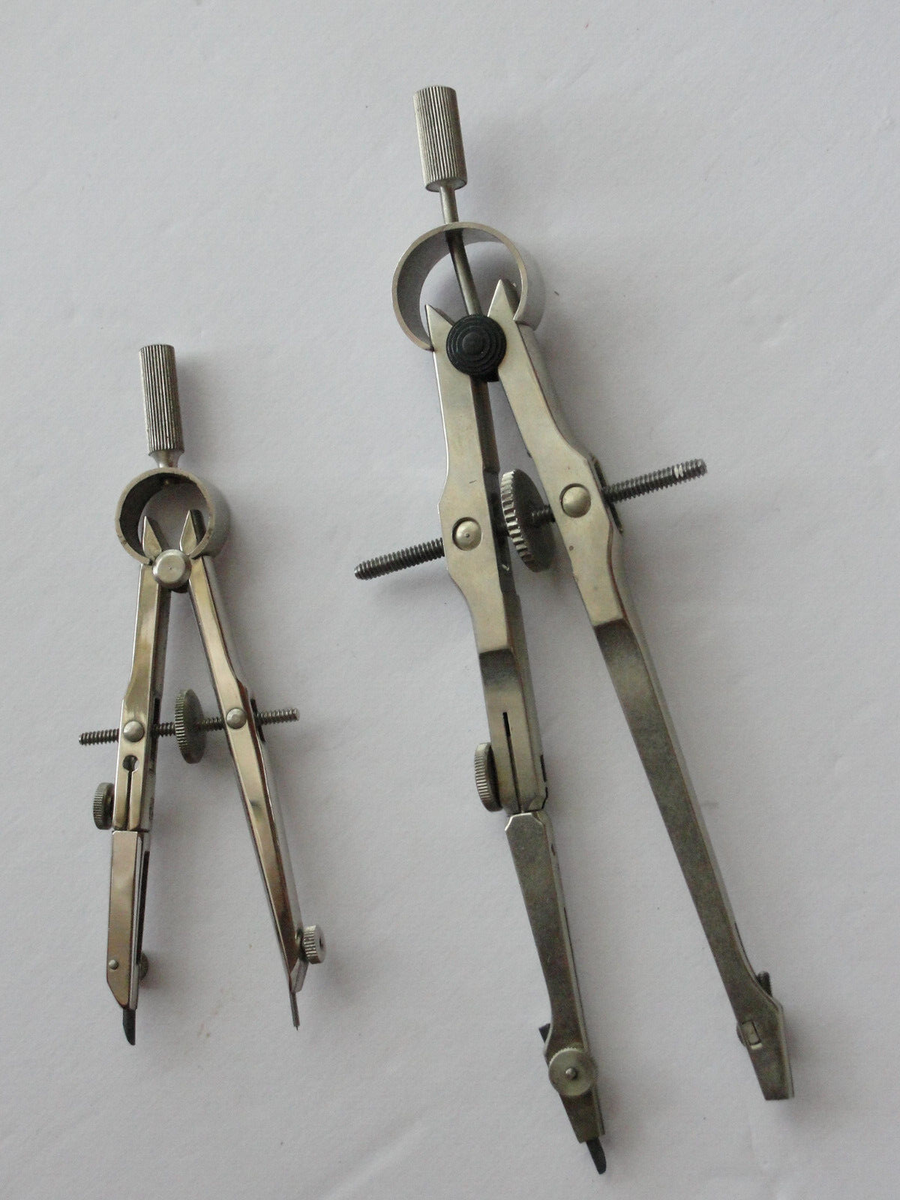 Antique Drafting Compass EBOOT Student Geometry Math Set, Drawing