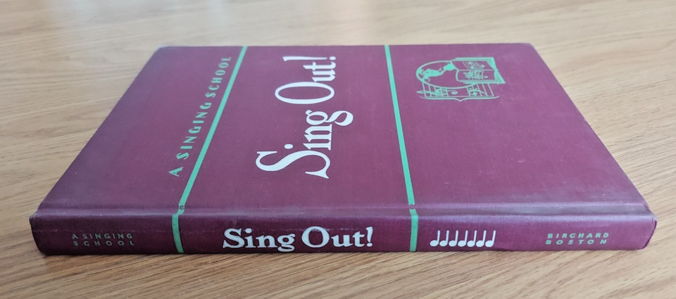 Sing Out! A Singing School illustrated edition 1950 Music Notes Vintage ...