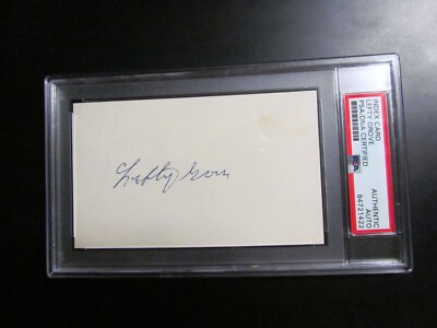 Lefty Grove signed Index Card PSA Certified | eBay