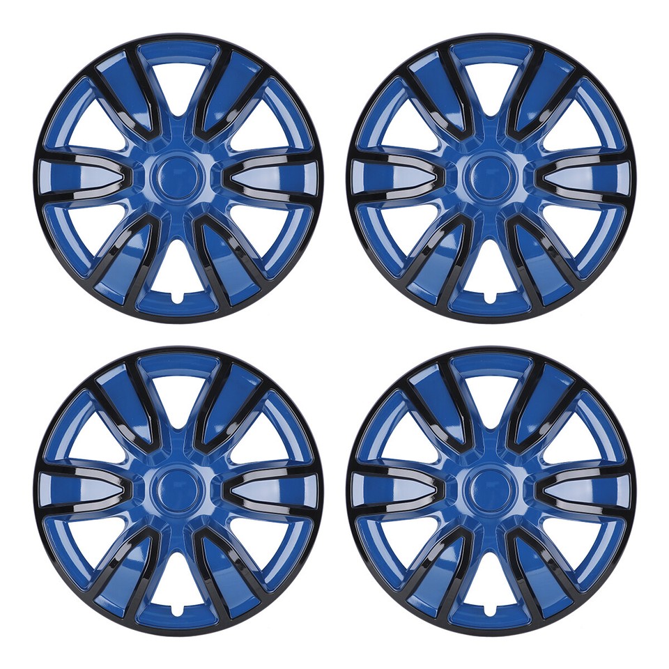 Set of 4 Covers Universal Fit R14 15 SilverWhite Black Lacquer ABS ...