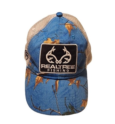 Realtree Fishing Blue Camo Truckers Baseball Hat Cap SnapBack | eBay