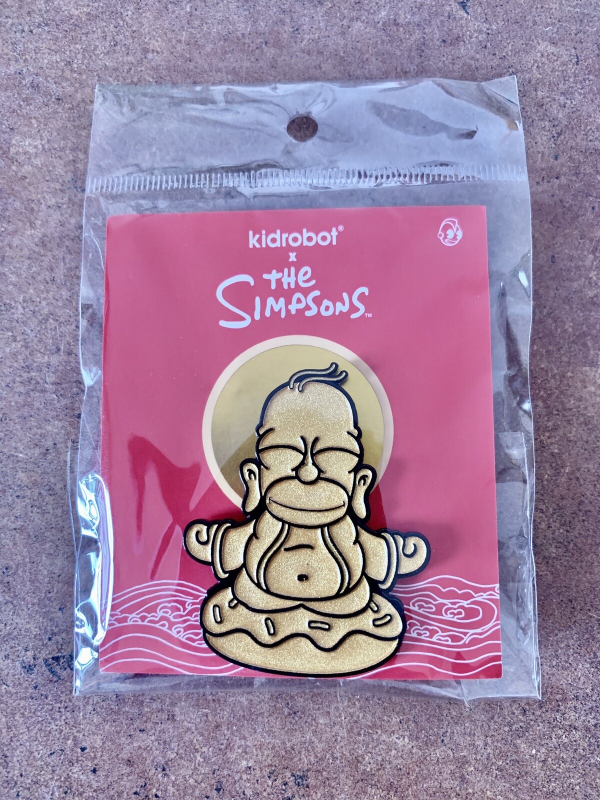 Kidrobot SDCC 2020 Exclusive The Simpsons Golden Homer Buddha Pin 1.5 ...