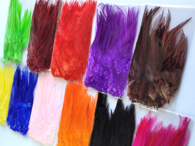 CHINESE SADDLE HACKLE - 5" - 7" - 11 COLORS - Fly Tying Materials ...