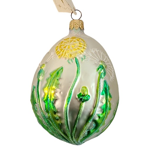 Patricia Breen Design Ornament Glass Floral Hand Painted Poland | eBay