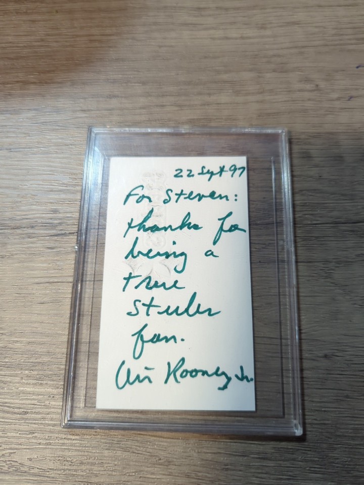 Unique Pittsburgh Steelers Item Arthur J. Rooney Autographed Business ...