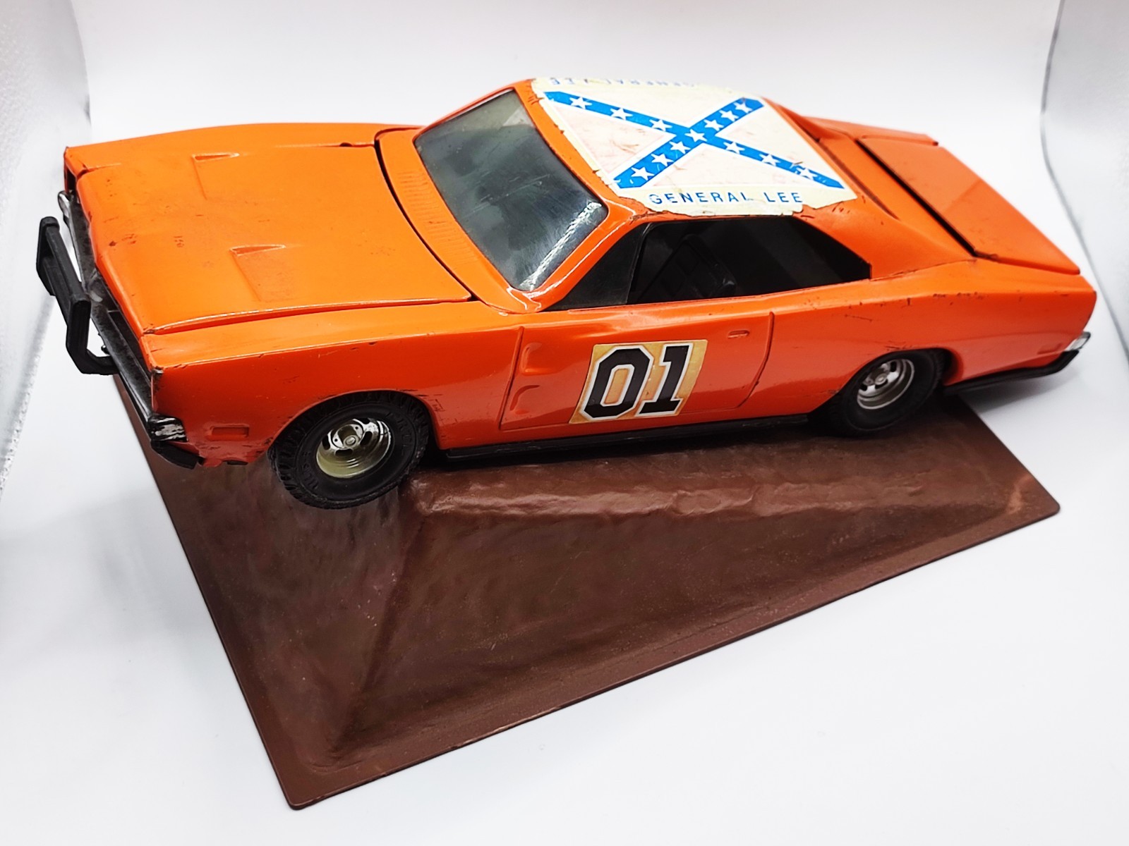 1982 STEEL DIECAST ERTL 1:16 CAR DUKES OF HAZARD GENERAL LEE + RAMP ...
