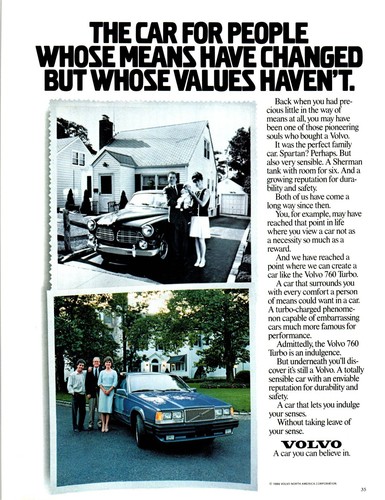 1986 Volvo 760 Turbo Print Ad - Car Automobile Family with baby ...