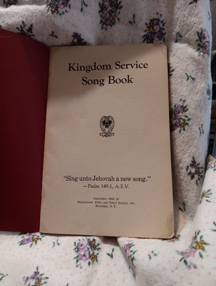 Kingdom Service Song Book 1944 Watchtower Jehovah | eBay UK