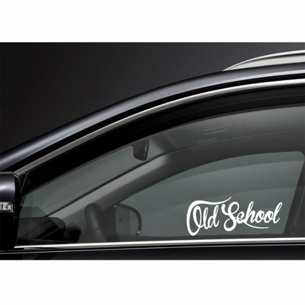 Accessories Vinyl White/Black Custom Decal Classic OLD SCHOOL Car ...