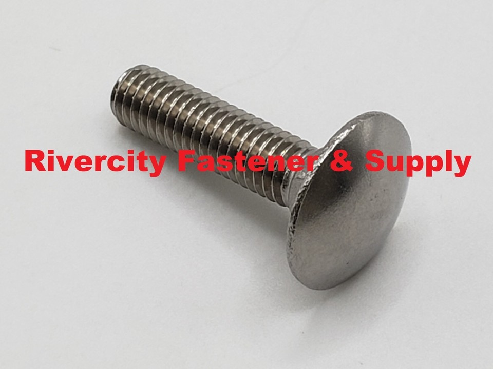 (25) M6-1.0x25 Stainless Steel Carriage Bolts 6mm x 25mm Screws M6x1.0 ...