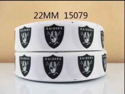 7/8 INCH 22mm Raiders GROSGRAIN RIBBON Hair Bow Supplies Las Vegas ...