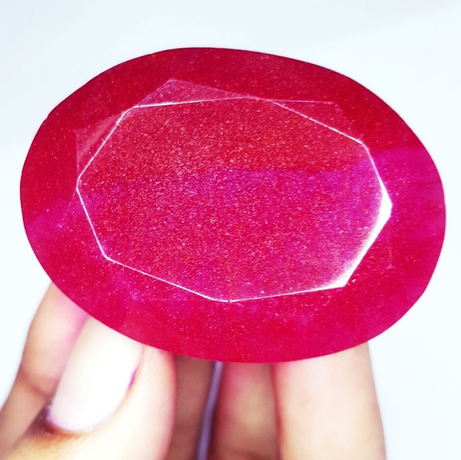 Loose Gemstone 183.57 Ct Natural Big Size Red Ruby Certified Opaque Ruby Gem | eBay