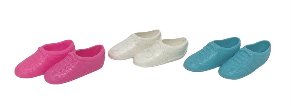 Mattel Barbie Vintage SKIPPER DOLL GYM SHOES LOT 3 pairs SNEAKERS Flat ...