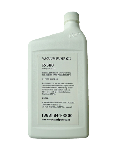 Vacuum Pump Machine Oil R-580 - 15 weight USDA Food Grade for Busch and ...