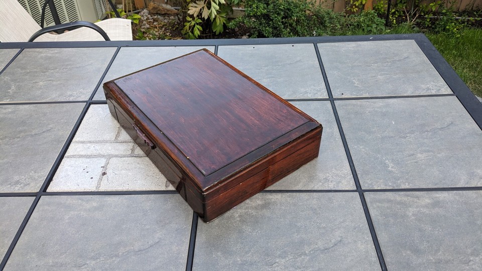 Lot Antique stereo cards in wooden box stereoviews stereoscope 3-D ...