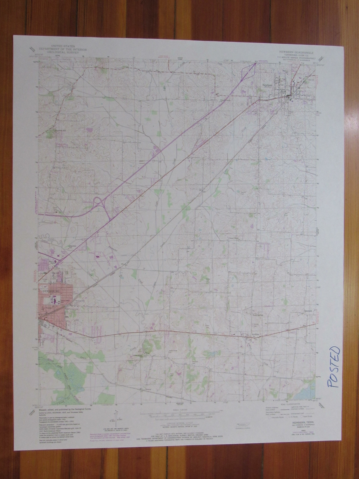Newbern Tennessee 1983 Original Vintage USGS Topo Map | eBay