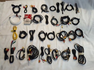 HUGE Lot of 34 Random Cables, See Pics, Free Shipping, Untested | eBay