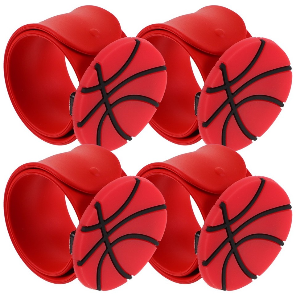 4pcs Silicone Ball Slap Bracelets Snap Bracelets Slap Wristbands Kids ...
