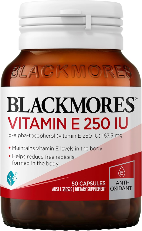 Vitamin E 250IU |Supports Healthy Cholesterol Levels | 50 Capsules ...