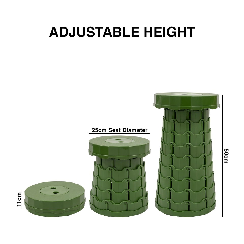 Telescopic Portable Hunting Stool, Camo Hunting/Fishing/Camping Padded ...