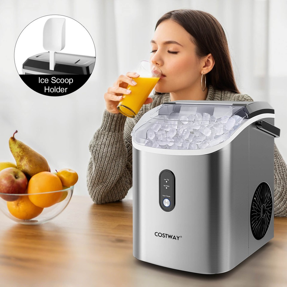 Nugget Countertop Ice Maker w/ Soft Chewable Pellet Ice Ready in 6 Mins ...